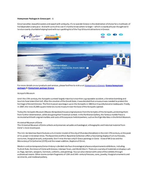 Tourist attractions in greece | PDF | Travel Locations | Travel