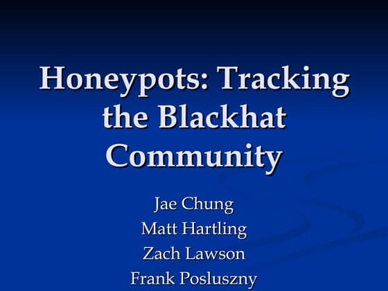 Honeypots | PPTX