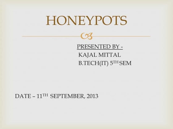 Honeypots | PPTX