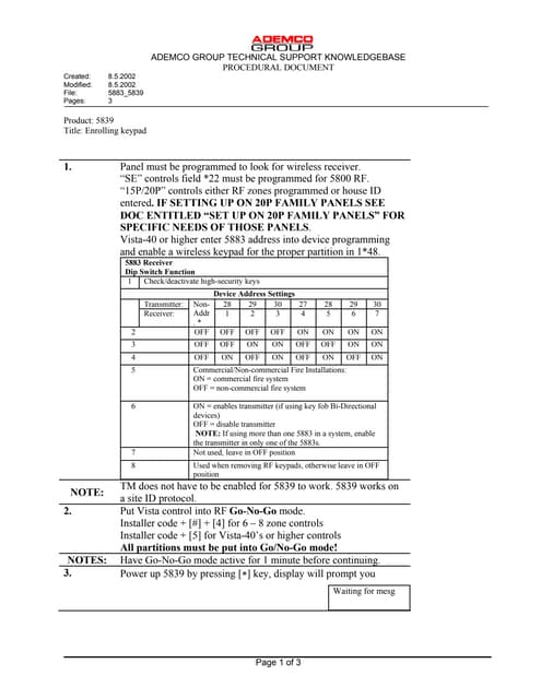 Honeywell 6148-install-guide | PDF
