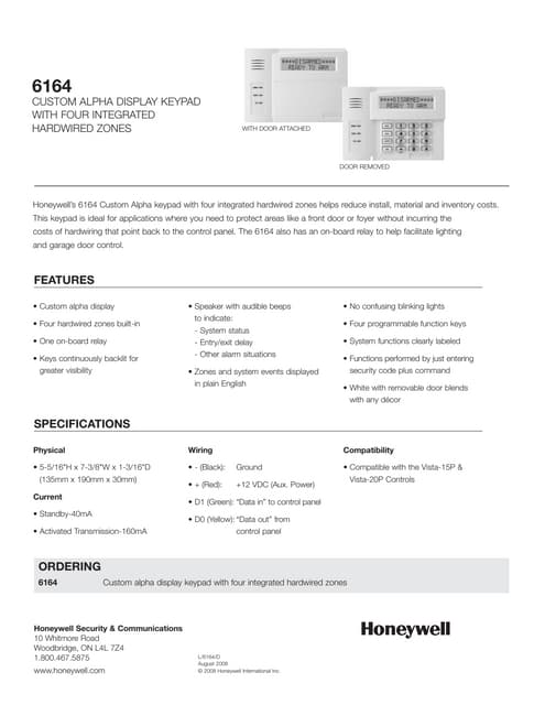 Honeywell 6150-data-sheet | PDF
