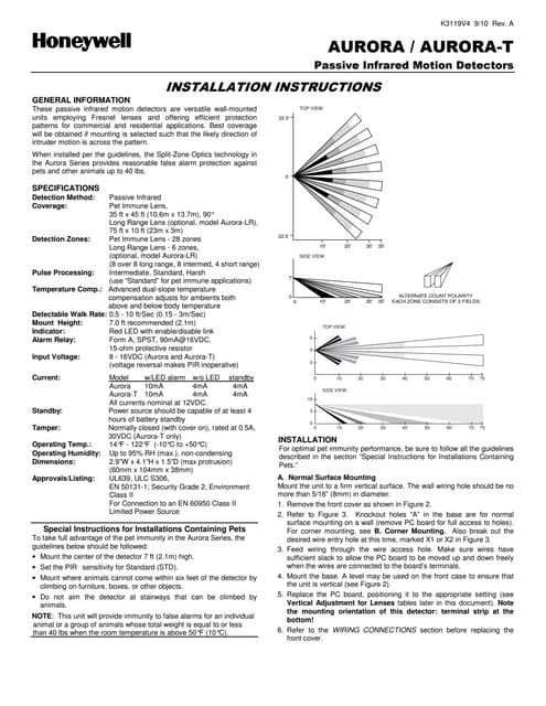 Honeywell 5809-install-guide | PDF