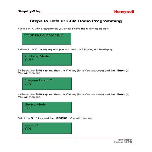 Honeywell l5100-programming-guide | PDF