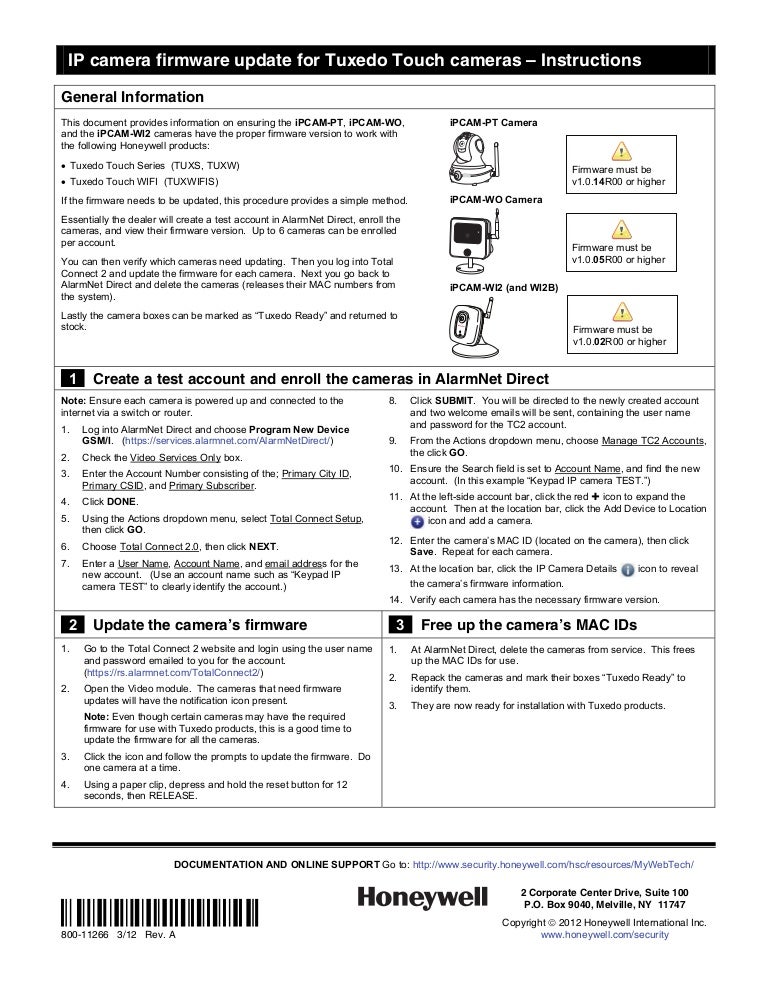Honeywell software updates - chargeret