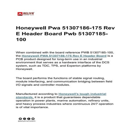 Honeywell Pwa 51307186-175 Rev E Header Board Pwb 51307185-100.pdf
