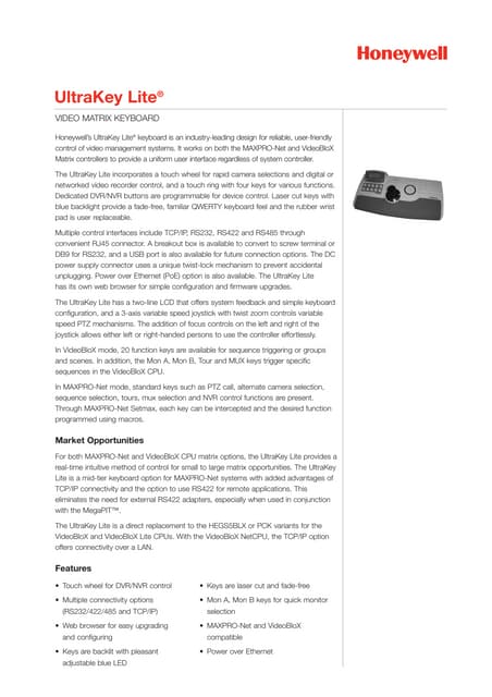 Spec Sheet TT9500 | PDF