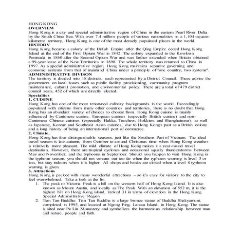 Hong Kong - Script | PDF