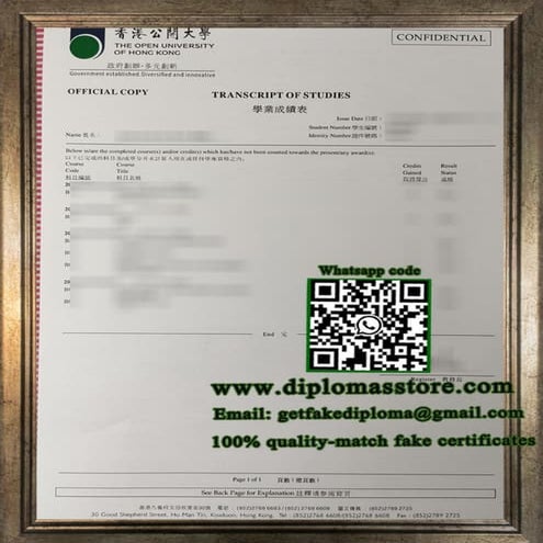 Open University of Hong Kong transcript, OUHK certificate | PDF