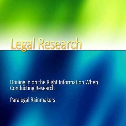 What are the Best Practices in Legal Research? | PDF