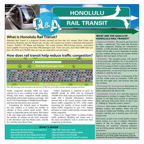 Honolulu Rail Transit Brochure | PDF