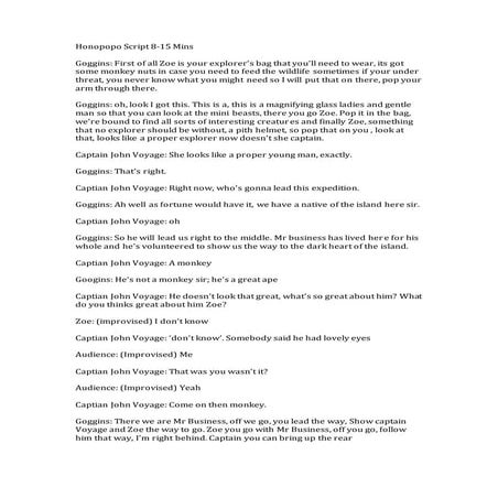 Honopopo script 8 | DOCX | Reptiles | Pets