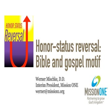 Honor-status reversal: Bible and gospel motif | PDF | Christianity ...