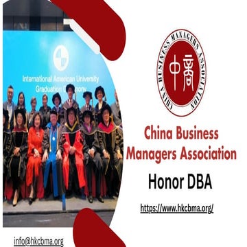 Honor DBA - China Business Managers Association | PPT