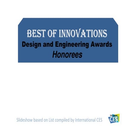 Honorees for the Innovations Design and Engineering Awards | PDF