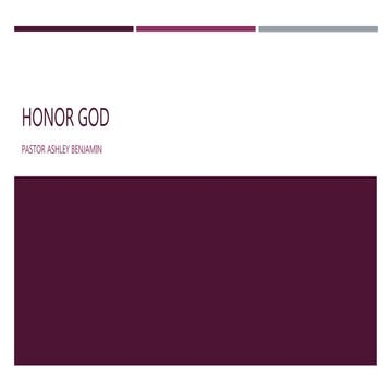 Honor god | PPTX