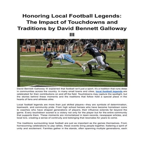 Honoring Local Football Legends_ The Impact of Touchdowns and ...