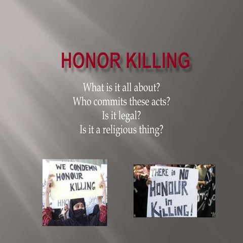 Honor Killing 3 Finished.Pptx [ Autosaved] | PPTX