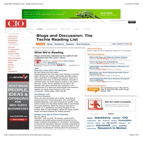 CIO Magazine - What We're Reading | PDF