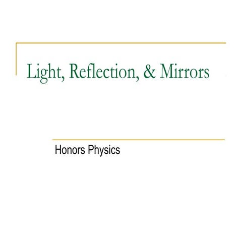 reflection_and_mirrors | PPT