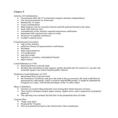 Honors U.S. History First Semester Exam Study Guide | DOC