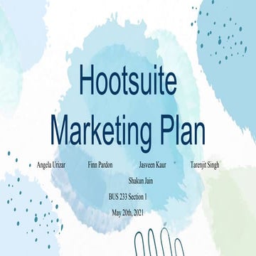 Hootsuite Marketing Plan | PPT