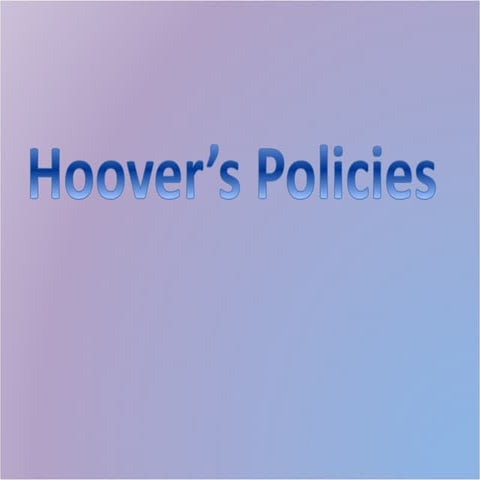 Hoover vs. fdr | PPT