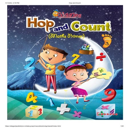 Hop and Count – Fun & Easy Math's Learning Book for UKG Kids by Elegant ...