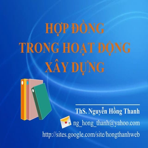 Hop dong trong hoat dong xay dung | PDF