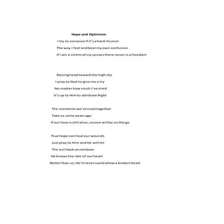 Hope and optimism | PDF