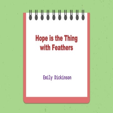 Hope is the Thing with Feathers class 7th | PPTX | Birdwatching ...