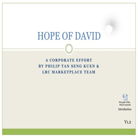 Hope of david outline | PPSX