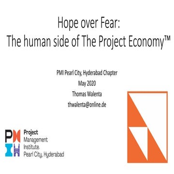 Hope over fear - the human side of the project economy | PPT