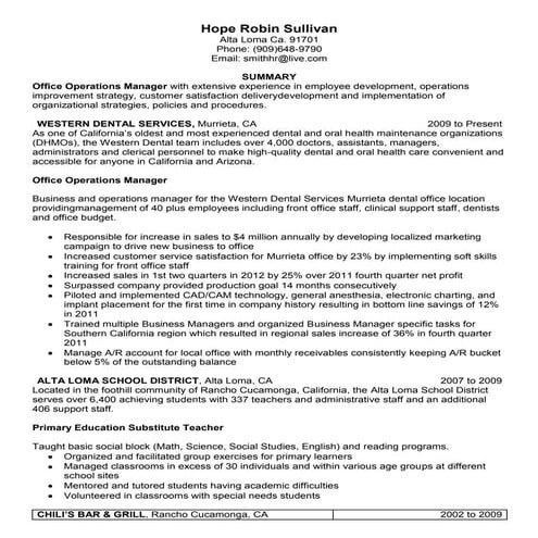 Resume Sample - Workers Compensation Claims | DOCX