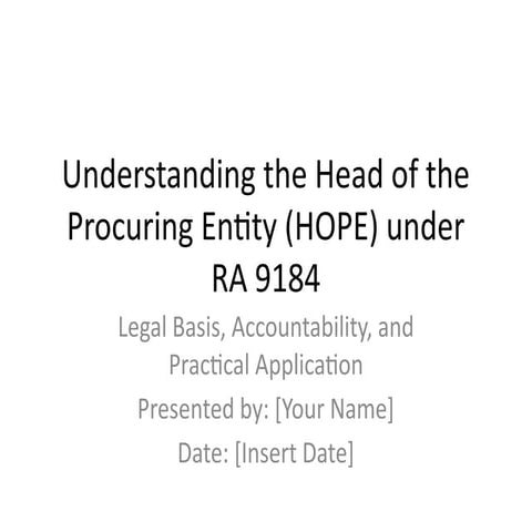 HOPE_Under_RA_9184 powerpoint presentation | PPTX