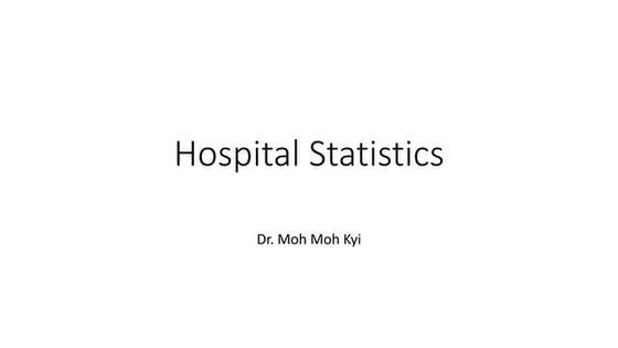 Hospital Statistics | PPT