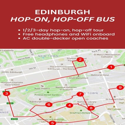 The Complete Edinburgh Bus Tour Experience: Map and Routes | PDF