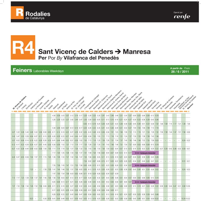 Horaris renfe | PDF