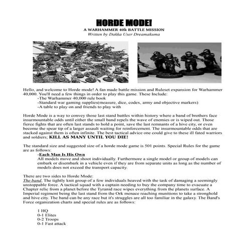 Horde mode | PDF