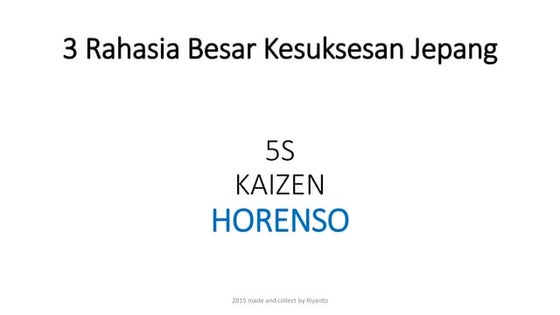 Mengenal Horenso | PDF
