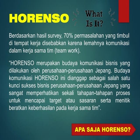 Mengenal Horenso | PDF
