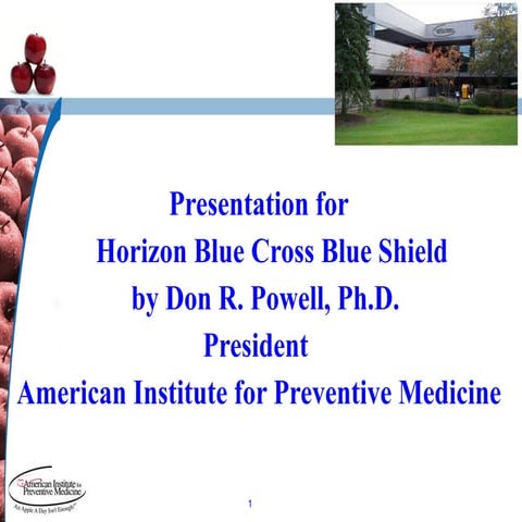 Presentation for Horizon BCBS | PPT