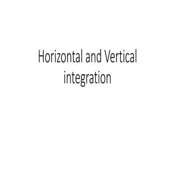Horizontal and vertical integration | PPTX
