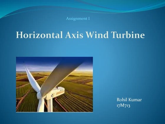 Horizontal Axis Wind Turbine Ppt