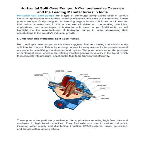Horizontal Split Case Pumps: A Comprehensive Overview and the Leading ...