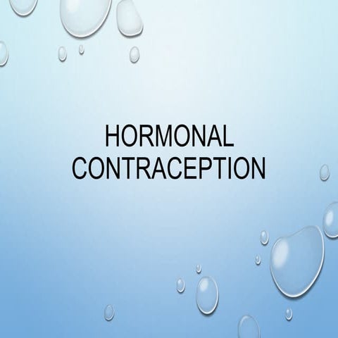 Hormonal contraception | PPTX