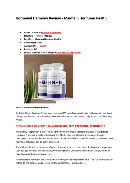 Hormonal Harmony Review - Maintain Hormone Health Hormonal Harmony Review - Maintain Hormone Health