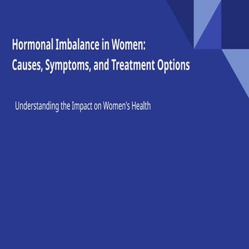 Hormonal Imbalance in women let's understand | PPTX