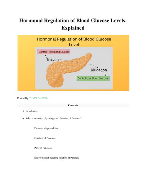 Pancreas - Secretion, Function and Regulation | PPT