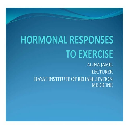 Hormonal responses to exercise | PDF