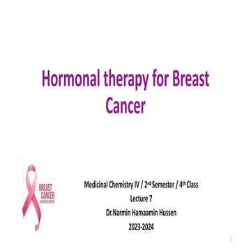 Breast Cancer /Hormonal Therapy/ Medicinal Chemistry | PDF